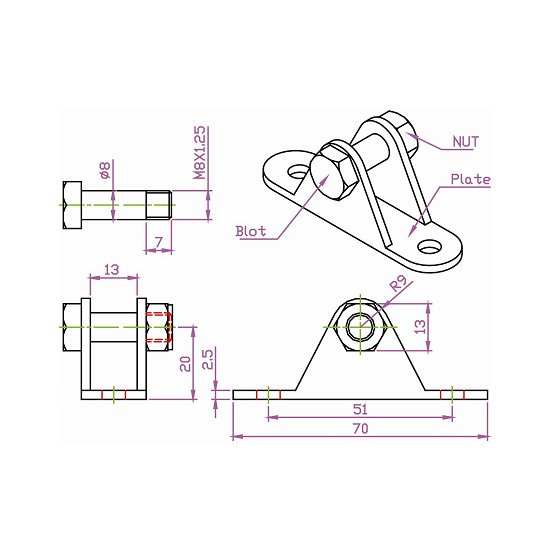 8mm Bolt Eyelet Brackets – LST Gas Springs / Lift Supports
